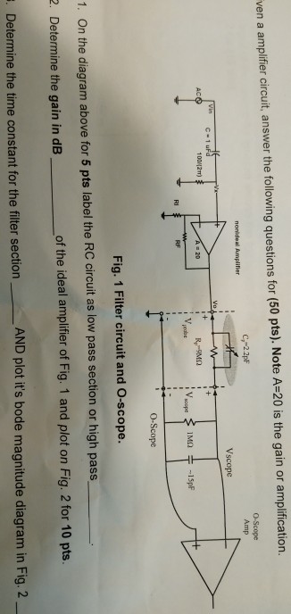 Solved ven a amplifier circuit, answer the following | Chegg.com