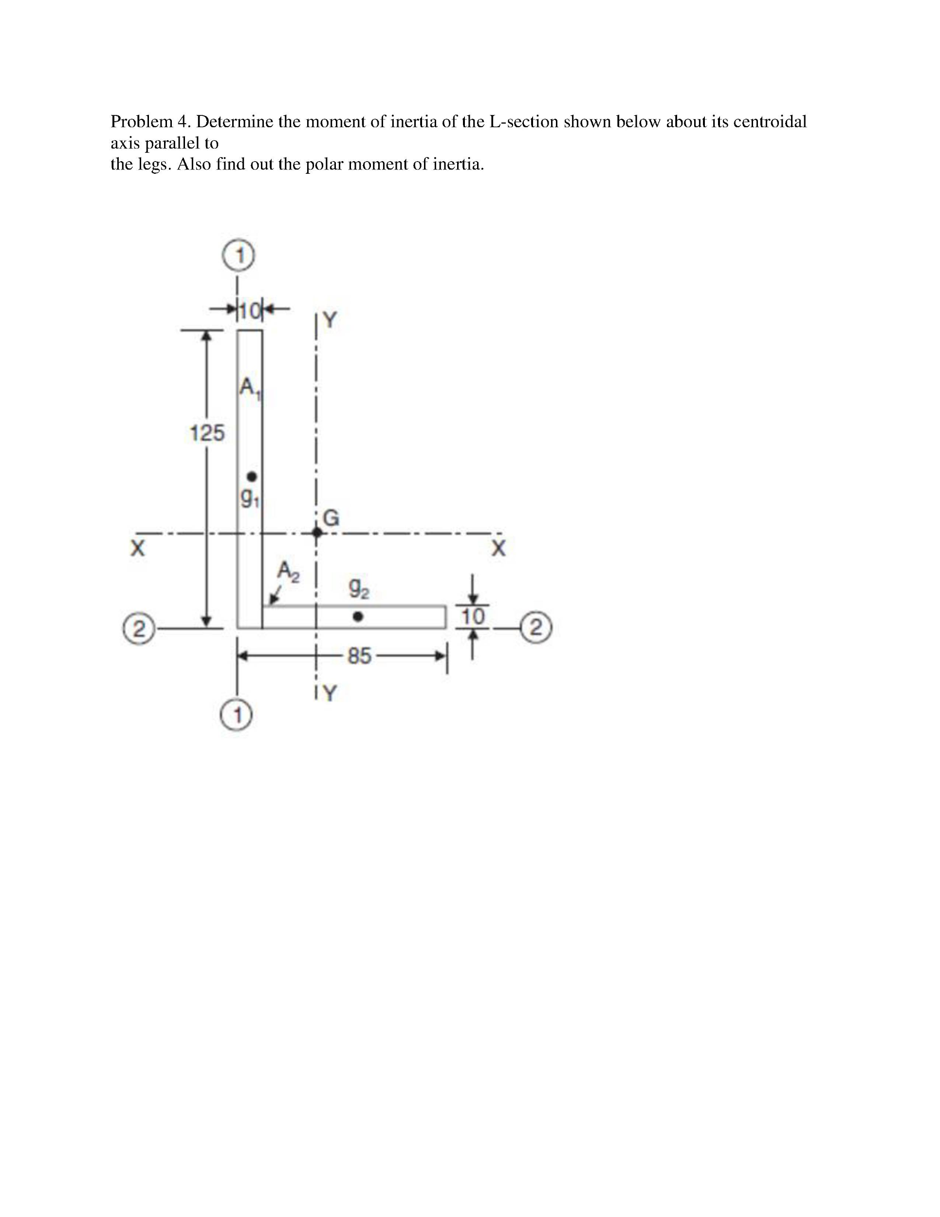 Solved Problem 1. Locate the centroid of the section shown | Chegg.com