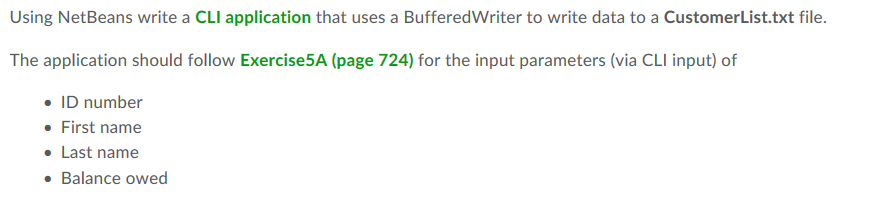 Solved Using NetBeans write a CLI application that uses a | Chegg.com