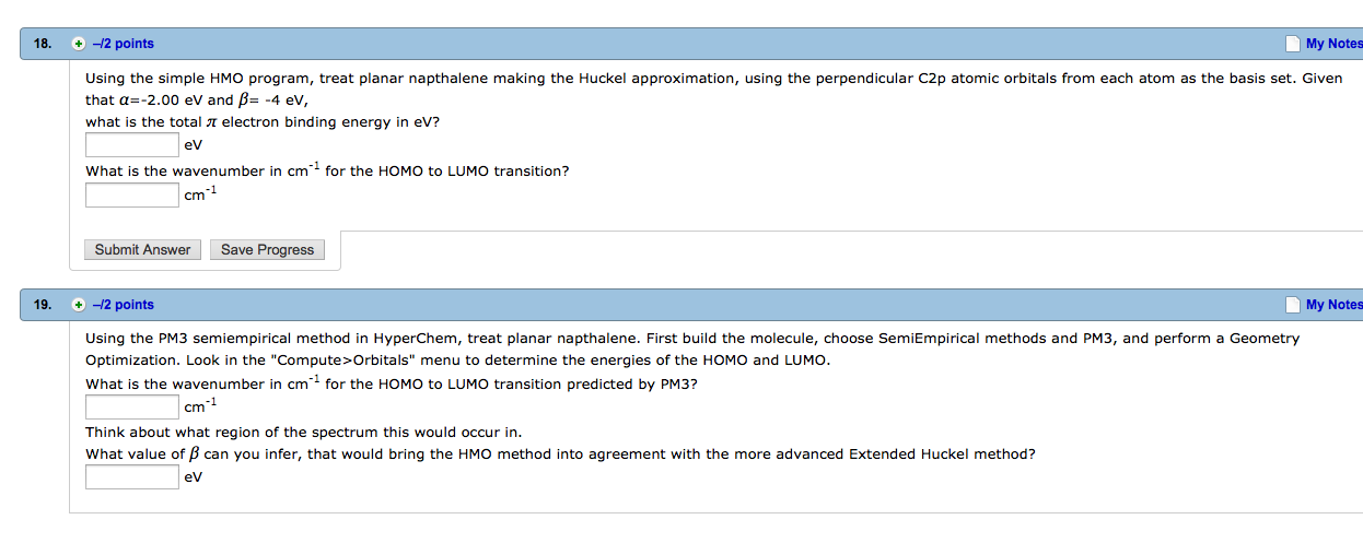 Using the simple HMO program, treat planar napthalene | Chegg.com