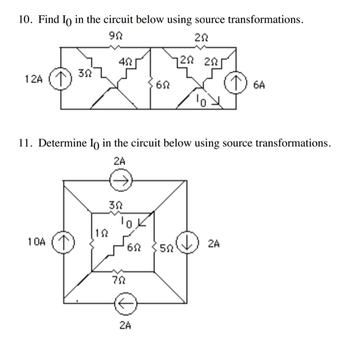 Solved 10 Find I0 In The Circuit Below Using Source