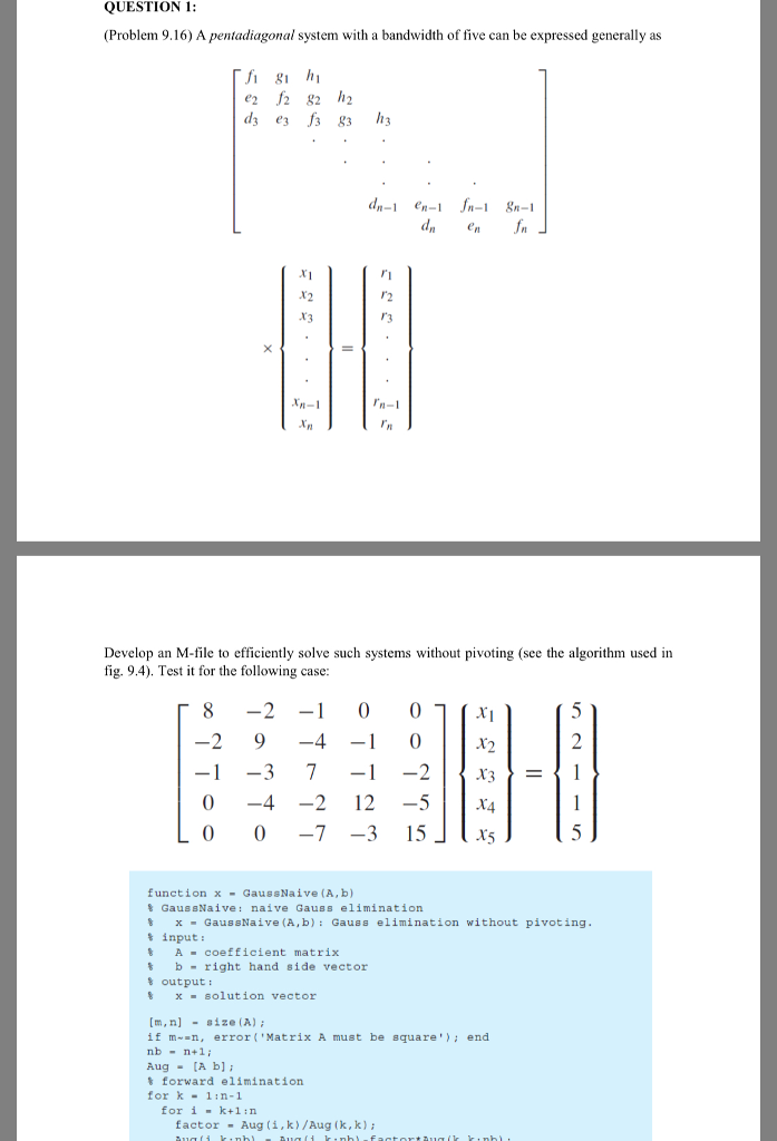 Solved I Need The Question Done In Matlab So Please Show 1294