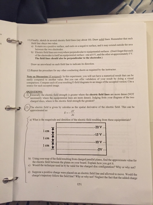 helpThis is physics 2 lab It is about electric field | Chegg.com