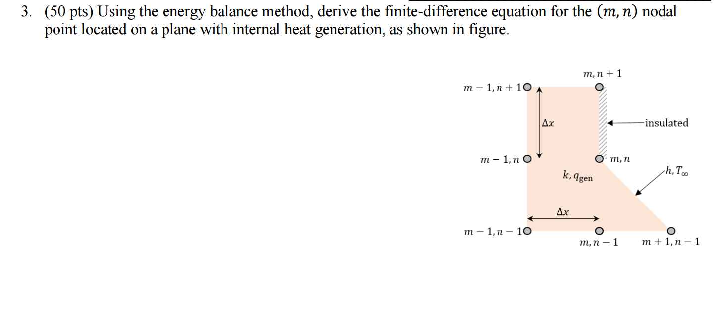 Using The Energy Balance Method Derive The