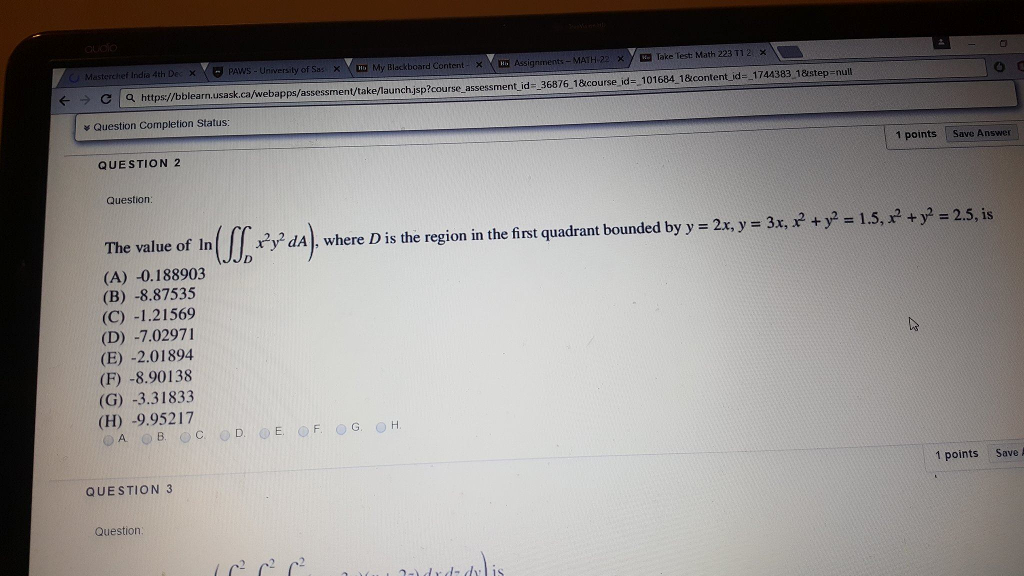 Solved Question 2 Question from calculus 3 engineering pls | Chegg.com
