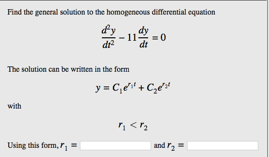 Solved Find the general solution to the homogeneous | Chegg.com