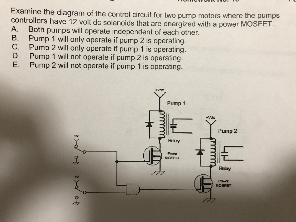 Solved Examine the diagram of the control circuit for two | Chegg.com