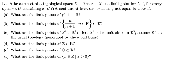 Solved Let A be a subset of a topological space X. Then EX | Chegg.com