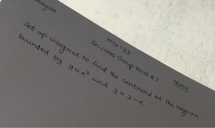 Solved Set up integral to find the centroid of the region | Chegg.com