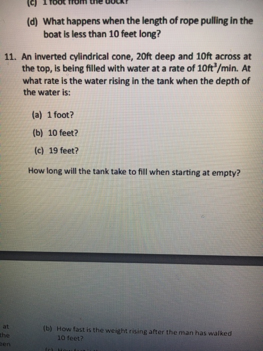 Solved (d) What happens when the length of rope pulling in | Chegg.com