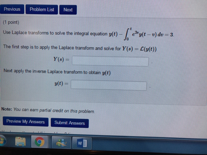 Solved Use Laplace transforms to solve the integral equation | Chegg.com