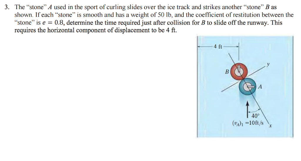 Solved The "stone" A used in the sport of curling slides | Chegg.com