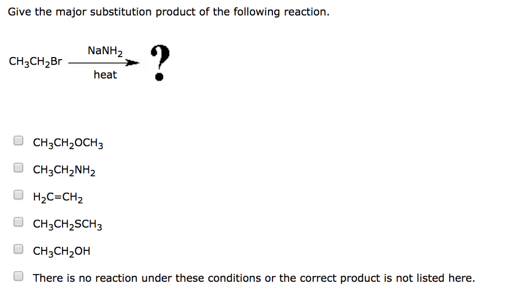Solved Give the major substitution product of the following | Chegg.com