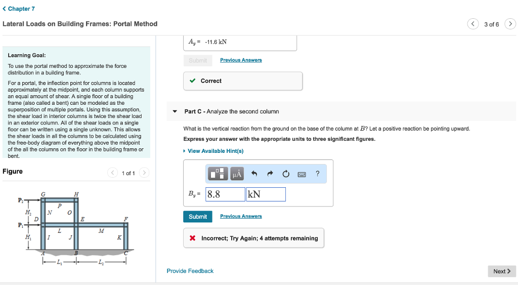 The frame (Figure 1) has dimensions H1 = 4 m , H2 = 3 | Chegg.com