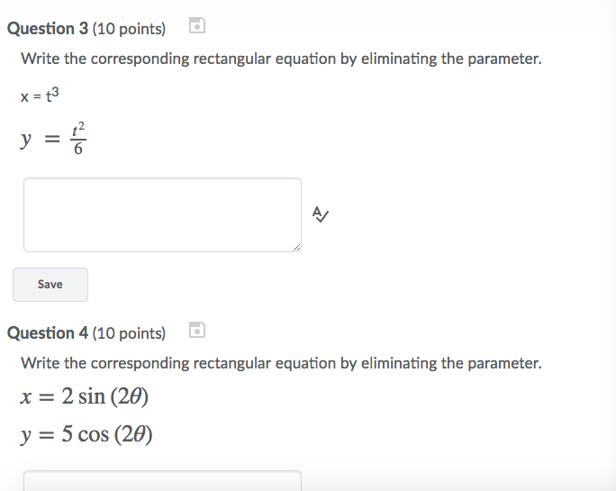 Solved Write The Corresponding Rectangular Equation By