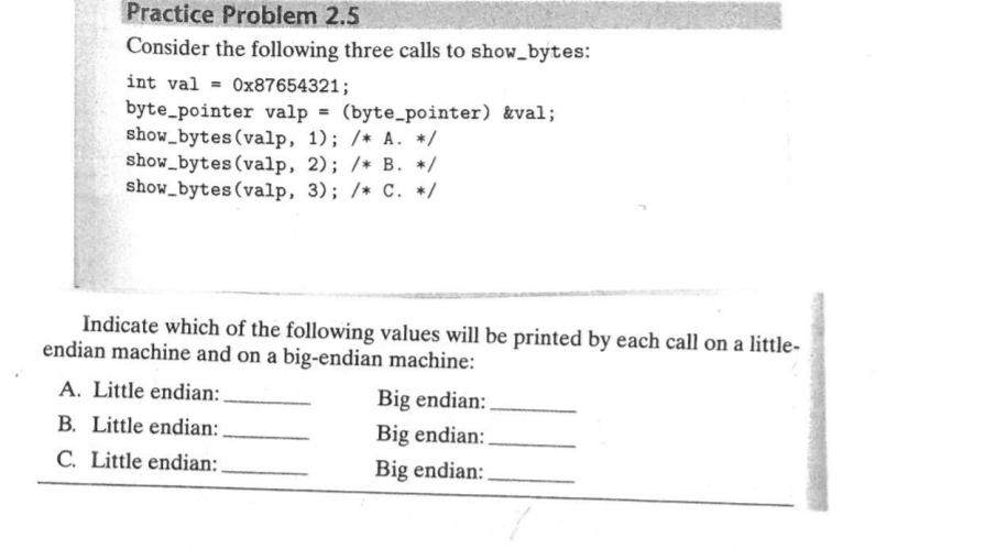 Solved Consider the following three calls to show_bytes: | Chegg.com