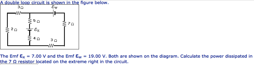 Solved A double loop circuit is shown in the figure below. | Chegg.com