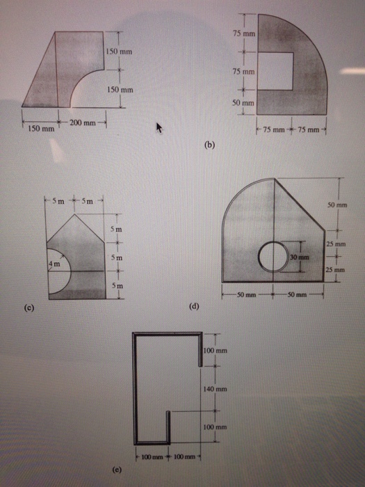 Solved Find the location of centroid of the following areas | Chegg.com