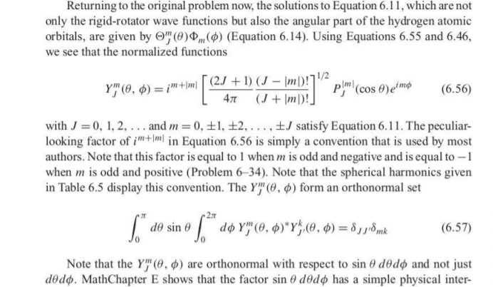 Solved 6-36. Show that the first few spherical harmonics in | Chegg.com