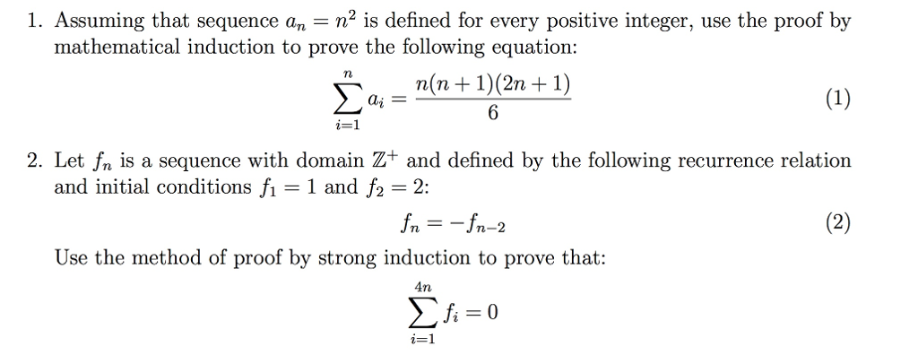 Solved 1. Assuming that sequence an = n2 is defined for | Chegg.com