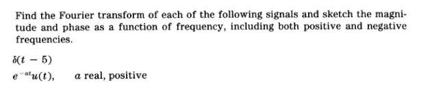 Solved Find the Fourier transform of each of the following | Chegg.com