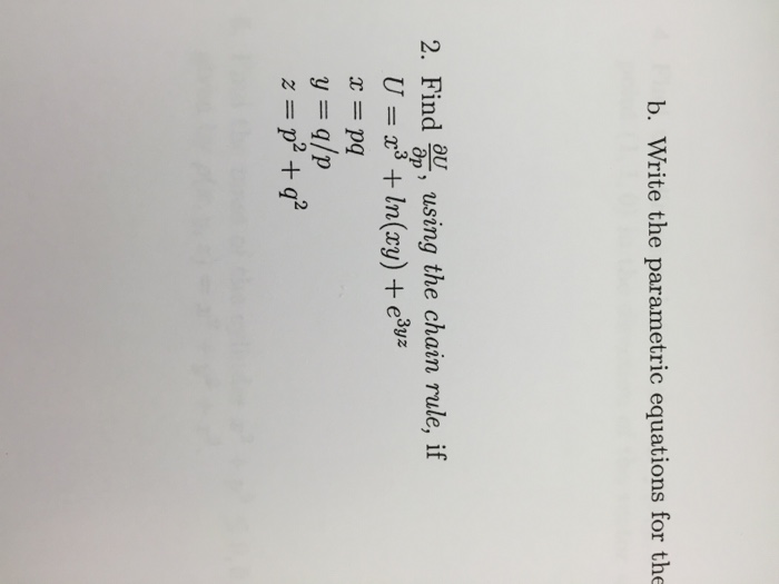 Solved Write the parametric equations for the Find delta | Chegg.com