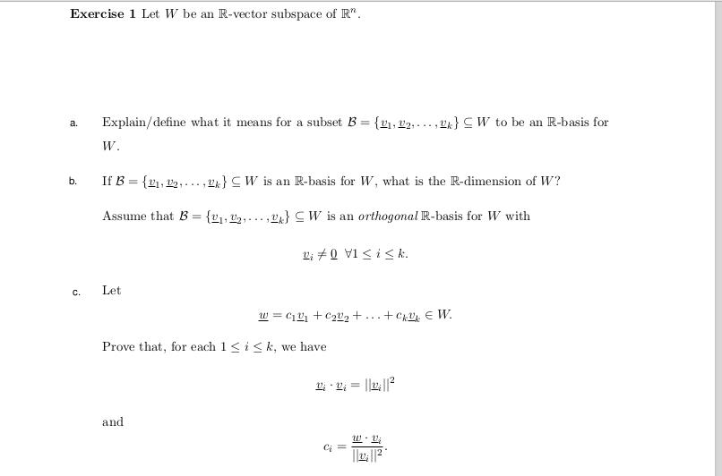 Solved Let W Be An R vector Subspace Of R n Explain define Chegg solved-let-w-be-an-r-vector-subspace-of-r-n-explain-define-chegg