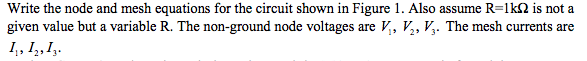 Solved node and mesh equations for the circuit shown in | Chegg.com