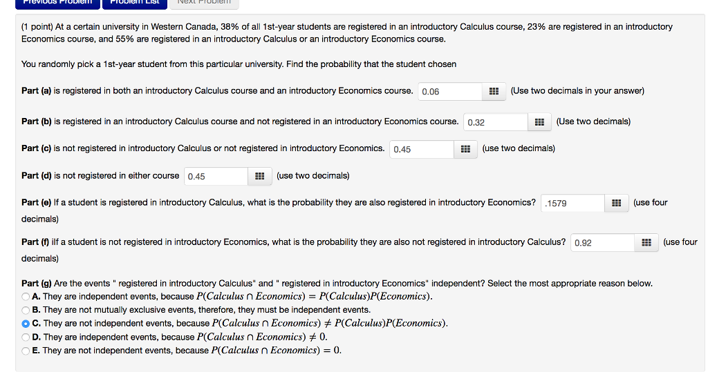 Solved (1 point) At a certain university in Western Canada, | Chegg.com Solved (1 point) At a certain university in Western Canada, | Chegg.com
