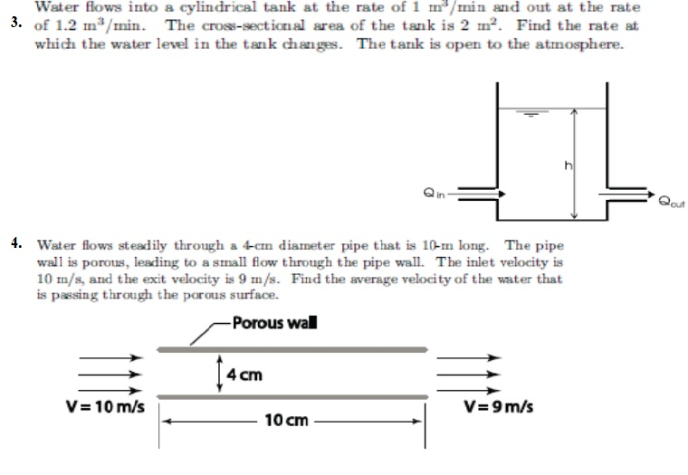 Solved Water flows into a cylindrical tank at the rate of 1 | Chegg.com