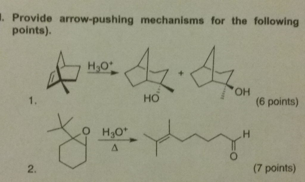 Solved Provide arrow-pushing mechanisms for the | Chegg.com