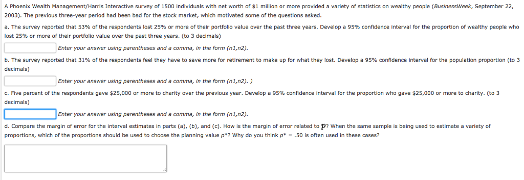 Solved A Phoenix Wealth Management/Harris Interactive survey | Chegg.com