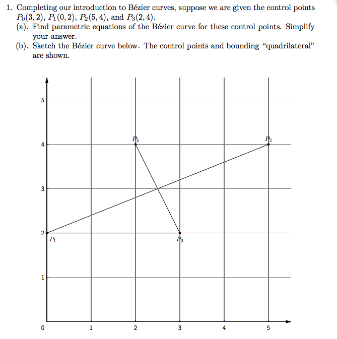 Solved Completing our introduction to Bezier curves, suppose | Chegg.com