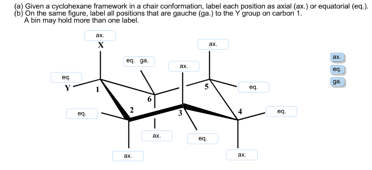 Solved Given a cyclohexane framework in a chair | Chegg.com