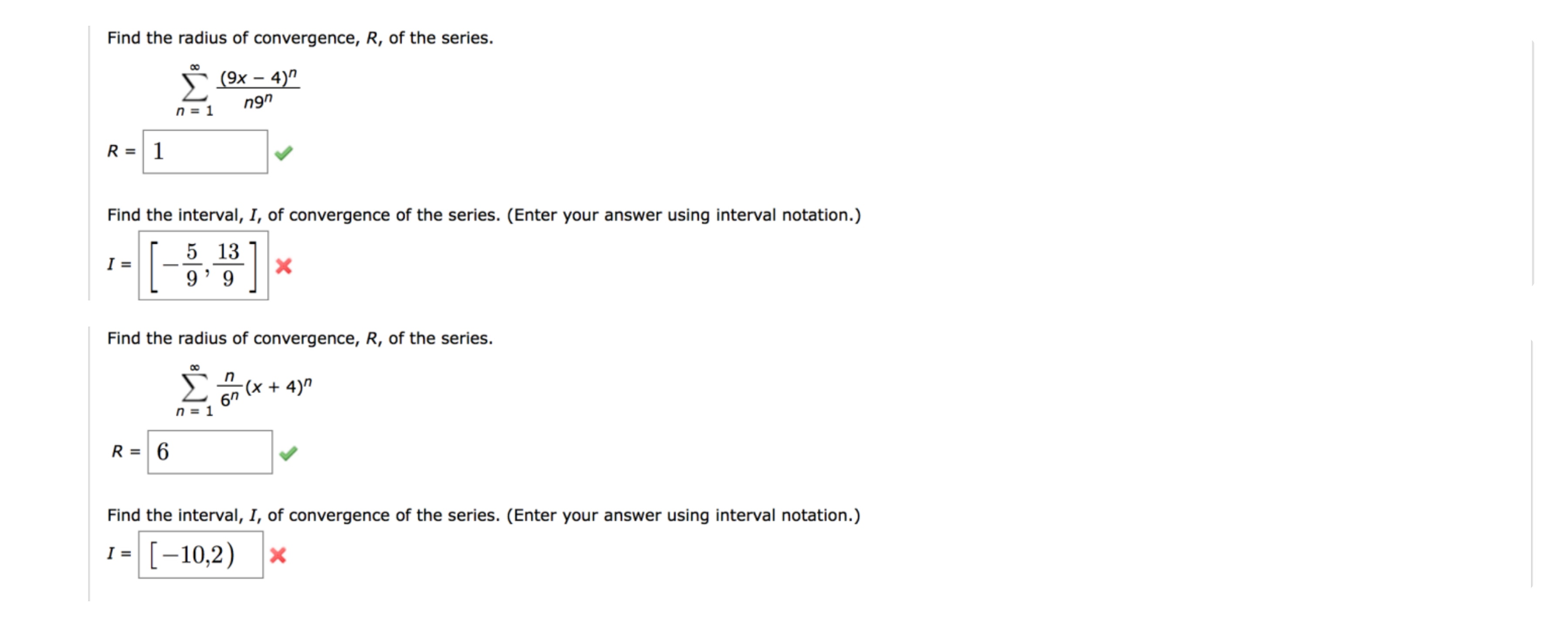 Solved Find the radius of convergence, R, of the series. | Chegg.com
