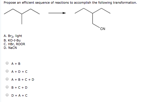 Solved Propose an efficient sequence of reactions to | Chegg.com