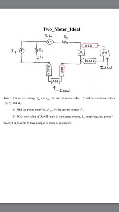 Solved Two Meter Ideal RED Is C VM BLACK A Ideal AM Ideal | Chegg.com
