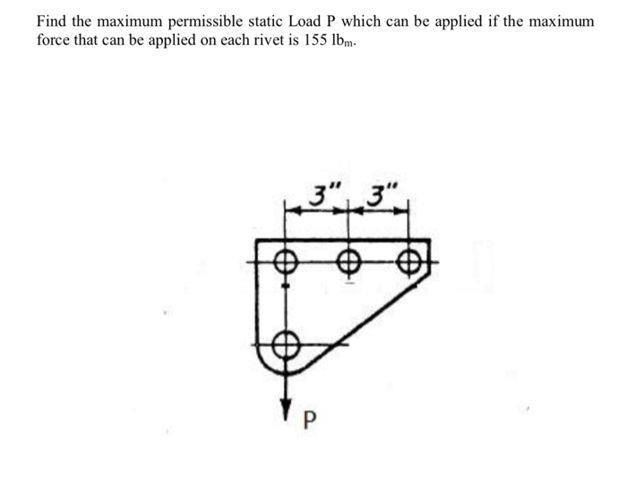 Solved Find the maximum permissible static Load P which can | Chegg.com