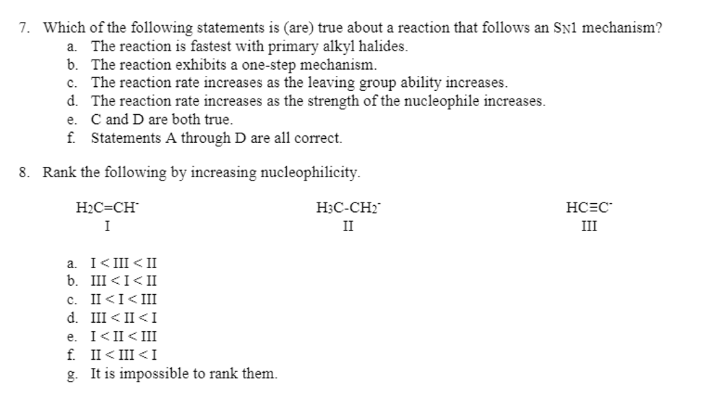 Solved 7 Which Of The Following Statements Is Are True
