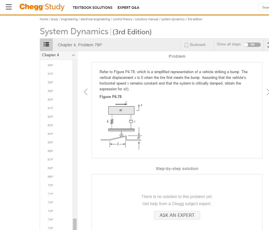 Solved palm system dynamics 3rd edition ch4 p78, please | Chegg.com