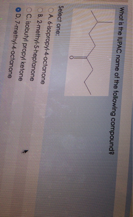 Solved What is the IUPAC name of the following compound? | Chegg.com