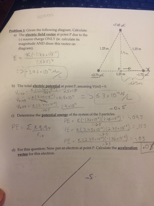 Solved Given the following diagram. Calculate: The electric | Chegg.com