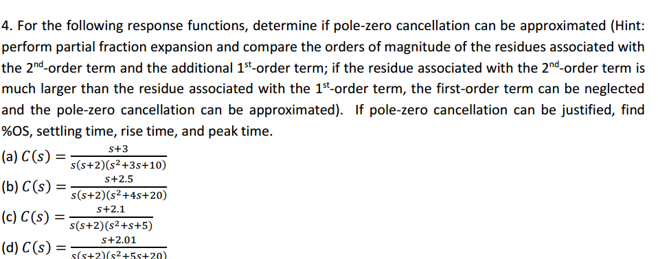 Solved For the following response functions, determine if | Chegg.com