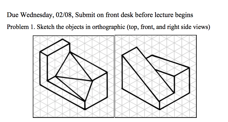 Solved Problem 2. Sketch the objects in isometric view | Chegg.com