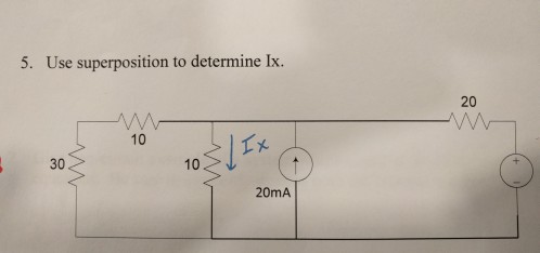 Use superposition to determine Ix. | Chegg.com