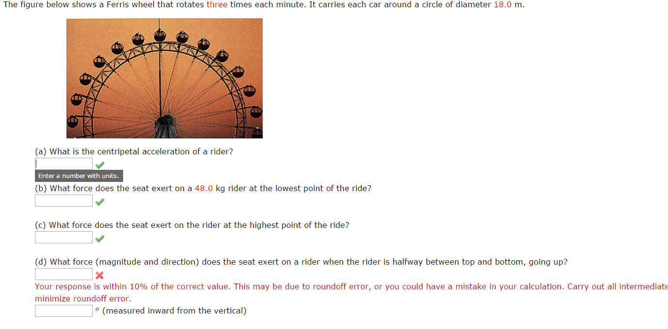Solved The figure below shows a Ferris wheel that rotates | Chegg.com