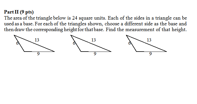 Solved The area of the triangle below is 24 square units. | Chegg.com