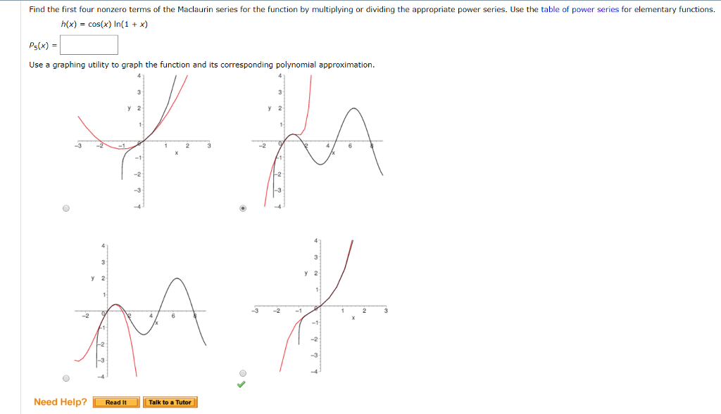 Solved Find the first four nonzero terms of the Maclaurin | Chegg.com