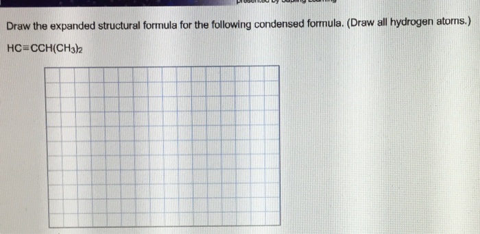 Solved Draw the expanded structural formula for the | Chegg.com