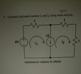 Solved Find mesh currents I1 and I2 using mesh analysis. | Chegg.com